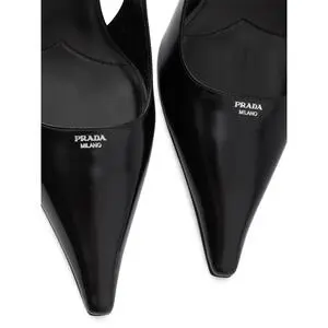 Prada Brushed Leather Slingback Pumps