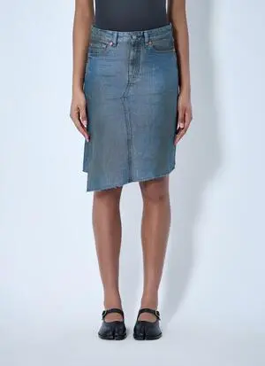 Our Legacy Asymmetric Denim Skirt - Blue