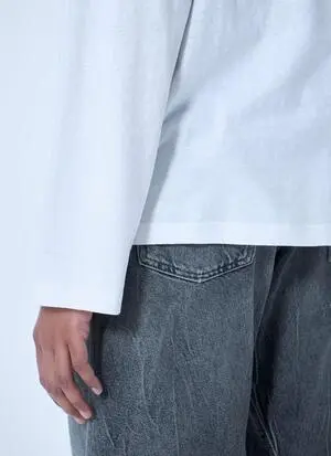 Acne Studios Graphic Print Long Sleeve T-shirt - White