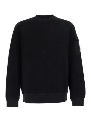 C.P. COMPANY C.P. COMPANY Tech Fabric Crewneck Sweatshirt Black