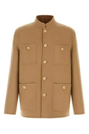Valentino Garavani Camel Wool Blend Jacket - Brown