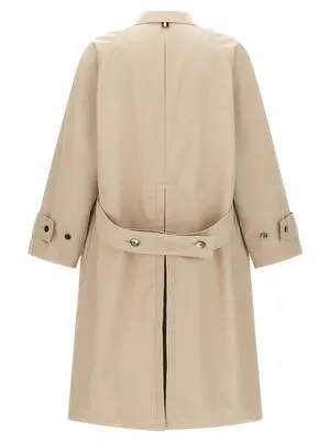 Thom Browne Water Repellent Cotton Trench Coat - Cream