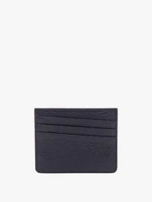 MAISON MARGIELA Four Stitches Hammered Leather Card Holder - Black