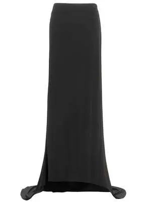 Magda Butrym Asymmetrical Long Skirt - Black