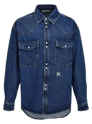 Palm Angels Lw Monogram' Jacket - Blue