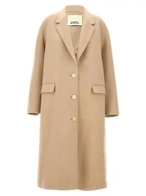 Isabel Marant Étoile Efezia Wool Blend Coat - Cream