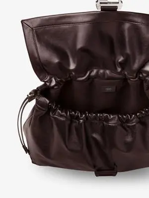 Fendi Flux Maxi Messenger Leather Shoulder Bag