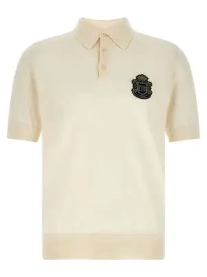 Dolce & Gabbana Dg' Patch Polo Shirt - White