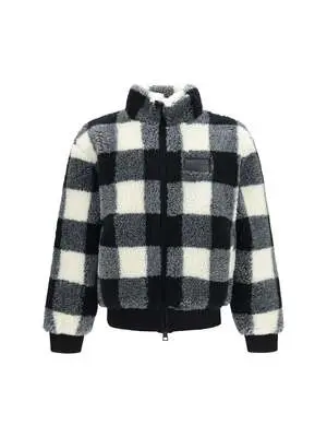 Givenchy Checked Wool-blend Teddy Jacket - Gray