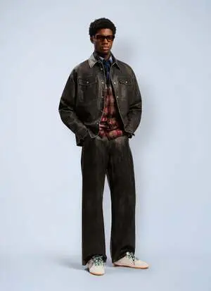 Palm Angels Curved Logo Coated Pants