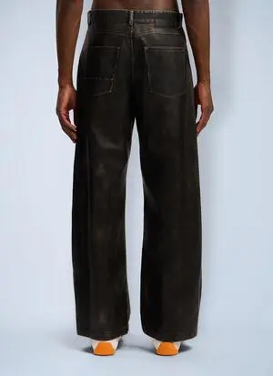 Palm Angels Curved Logo Coated Pants
