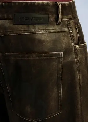 Palm Angels Curved Logo Coated Pants
