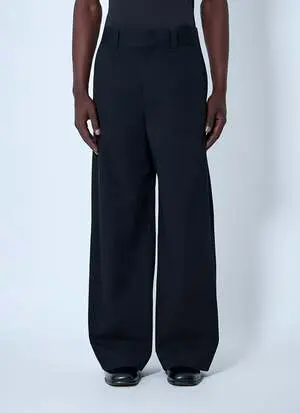 LEMAIRE Wide-leg Tailored Trousers - Black