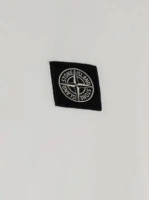 Stone Island Crew Neck Long Sleeve Cotton T-shirt For - White