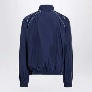 Balenciaga Bodies Track Jacket In Dark Navy Poplin
