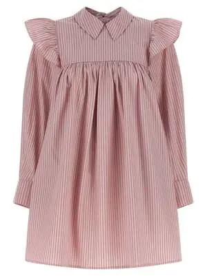 GANNI Striped Dress - Pink