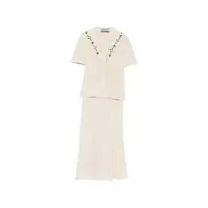 Prada Silk Crystal Embellished Day Dress