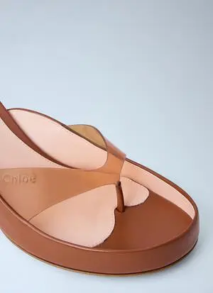 Chloé Junie Heeled Sandals - Brown