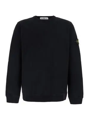 Stone Island Organic Cotton Sweatshirt - Black