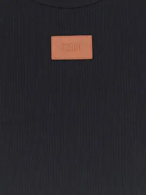 Fendi Cropped Stretch Cotton T-shirt