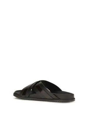 Dolce & Gabbana Smooth Calf Leather Slide Sandals