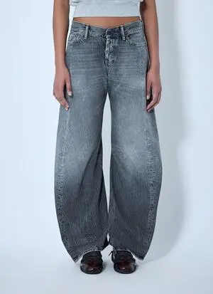 Acne Studios Wide-leg Denim Trousers - Gray