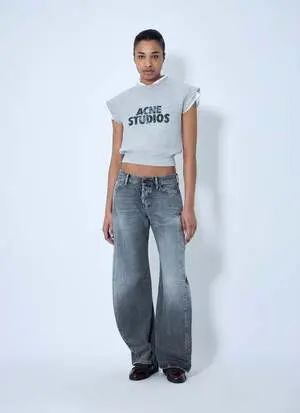 Acne Studios Wide-leg Denim Trousers - Gray