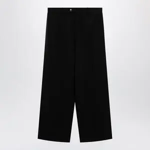 Balenciaga Wide-leg Tailored Trousers In Twill - Black