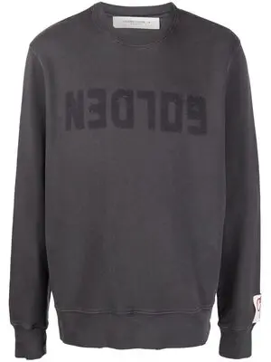 GOLDEN GOOSE Logo Cotton Sweatshirt - Multicolor