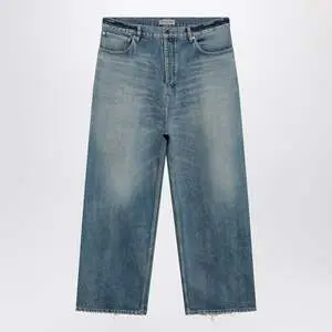 Balenciaga Baggy Jeans In Cotton Denim - Blue