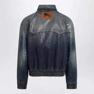 Burberry Coated Denim Aviator Jacket In Mid