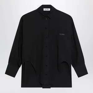 Attico Cotton Shirt With Logo - Black