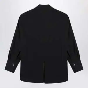 Attico Cotton Shirt With Logo - Black