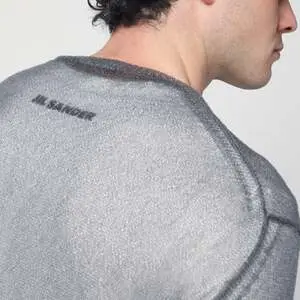JIL SANDER Grey Jumper With Layered Design