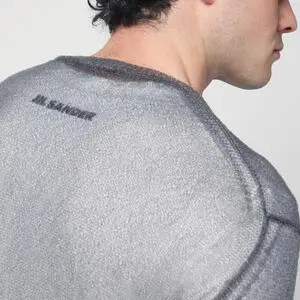 JIL SANDER Transparent Nylon Layered Jumper - Gray