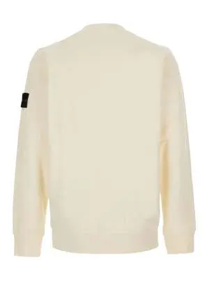 Stone Island Summer Sweatshirt With Crew Neck, Long Sleeves, Logo Patch