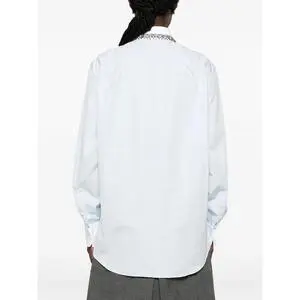 Prada Embellished Cotton Shirt - Blue