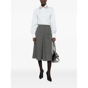 Prada Embellished Cotton Shirt - Blue