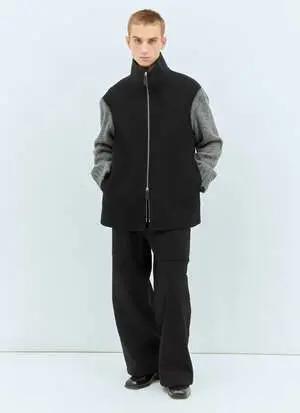 JIL SANDER Knit-sleeves Wool Jacket