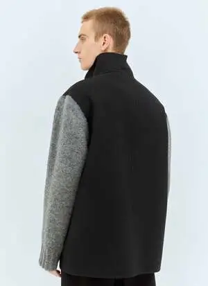 JIL SANDER Knit-sleeves Wool Jacket