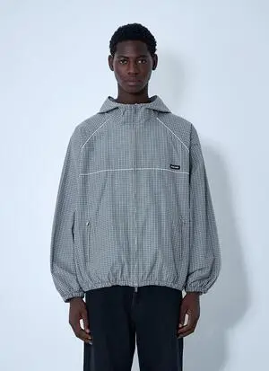 Miu Miu Check Hooded Jacket - Gray