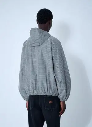 Miu Miu Check Hooded Jacket