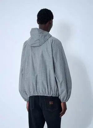 Miu Miu Check Hooded Jacket