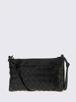 Bottega Veneta Intrecciato Calfskin Leather Crossbody Bag - Black