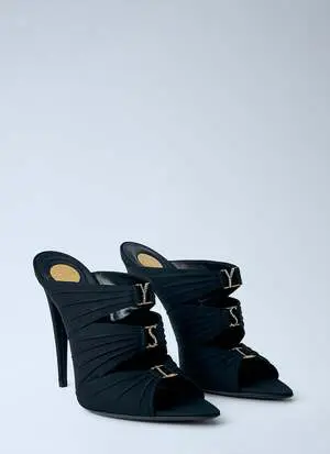 Saint Laurent Emilie Mules Sandals - Black