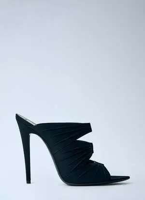 Saint Laurent Emilie Mules Sandals - Black