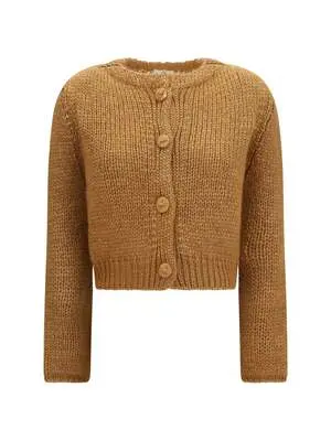 FORTE_FORTE Chunky Knit Cardigan - Brown