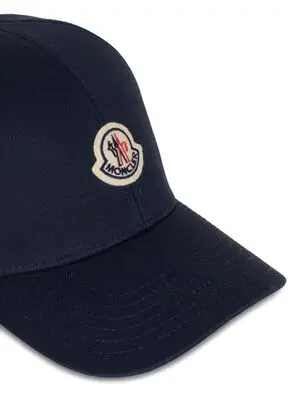 Moncler Logo Cotton Baseball Cap