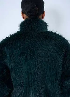 Balenciaga Faux Fur Bomber Jacket