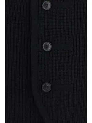Dries Van Noten High-neck Buttoned Cardigan - Black